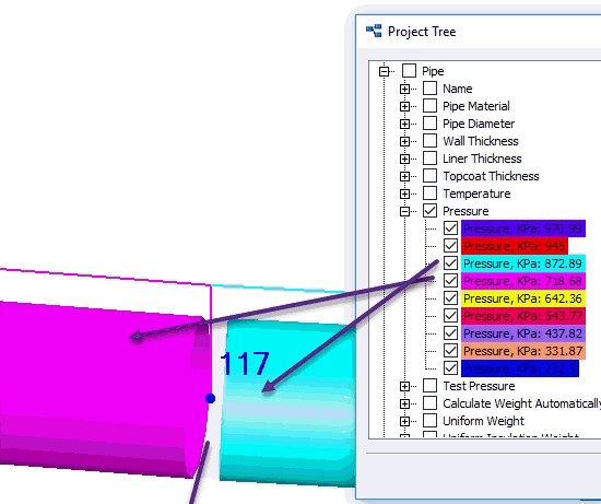 Errors in nodes, fittings and restraints